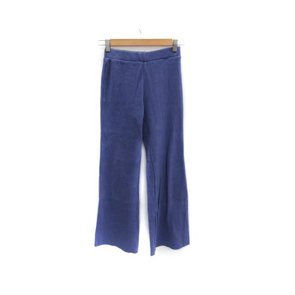 レッドチョップワークス RED CHOP WORKS RCW リブニットフレアパンツ ロング丈 38 青 ブルー /SM23 レディース【表記サイズ】38（日本サイズM相当）※実寸サイズをご確認下さい。【実寸サイズ】ウエスト：56〜cm　も...