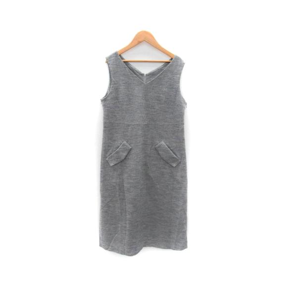 コムサ COMME CA BLANC D'OEUF マタニティウエア ジャンパースカート ワンピース ひざ丈 Vネック ウール M〜L グレー ■MO レディース【ブランド】コムサ COMME CA【表記サイズ】M〜L※実寸サイズをご確認く...