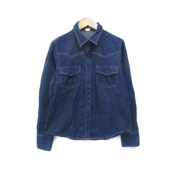 ジェイクルー J.CREW ダンガリーシャツ カジュアルシャツ 長袖 S インディゴブルー 紺 ネイビー /FF32 レディース【ブランド】ジェイクルー J.CREW【表記サイズ】S※実寸サイズをご確認ください。【実寸サイズ】肩幅：38cm...