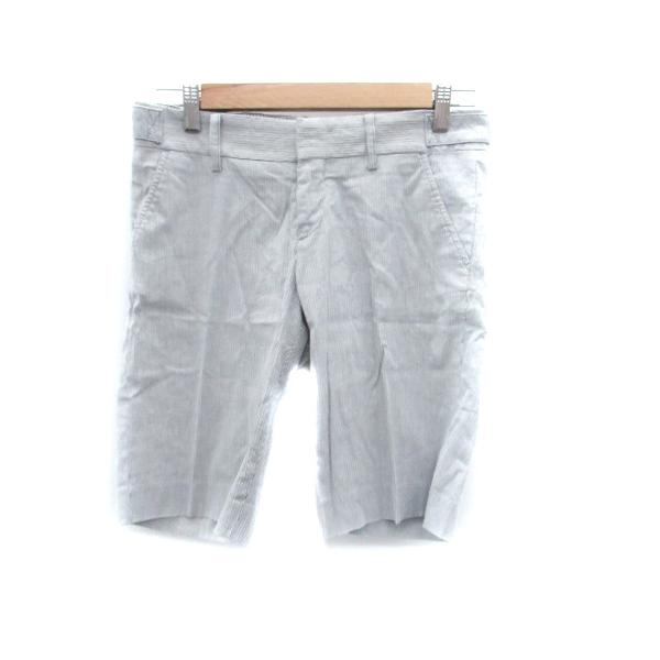 トランスコンチネンツ TRANS CONTINENTS ショートパンツ ハーフパンツ 短パン ストライプ柄 S オフホワイト 紺 ネイビー /HO28 レディース【ブランド】トランスコンチネンツ TRANS CONTINENTS【表記サイズ...