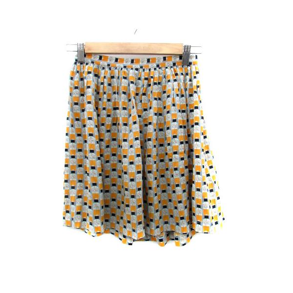 ピーターイェンセン PETER JENSEN フレアスカート ミニ丈 総柄 ロゴプリント シルク XS マルチカラー 水色 ライトブルー /HO13 レディース【ブランド】ピーターイェンセン PETER JENSEN【表記サイズ】XS※実寸...