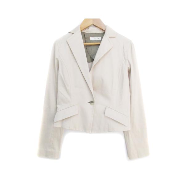スジェ sujet テーラードジャケット ミドル丈 シングルボタン 38 ライトベージュ /FF33 レディース【表記サイズ】38(日本サイズM相当)※実寸サイズをご確認ください。【実寸サイズ】肩幅：37cm　身幅：46cm　袖丈：60cm...