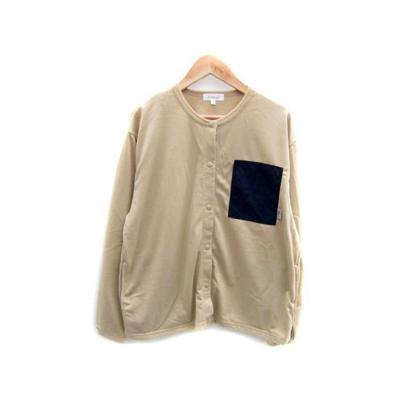 スザンヌ Suzanne カーディガン ミドル丈 クルーネック 無地 M ベージュ /SY22 レディース【表記サイズ】M※実寸サイズをご確認ください。【実寸サイズ】肩幅：46.5cm　身幅：56cm　袖丈：53cm　着丈：62cm　　【素...