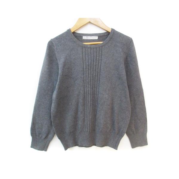 エフデ ef-de ニット カットソー 長袖 クルーネック 9 M 杢グレー /FF23 レディース【ブランド】エフデ ef-de【表記サイズ】9(日本サイズM相当)※実寸サイズをご確認ください。【実寸サイズ】肩幅：33cm　身幅：44cm...
