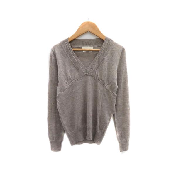 マダーアッカ mader Acca ニット カットソー 長袖 ウール チャコールグレー /YK33 レディース【表記サイズ】サイズ表記なし※実寸サイズをご確認ください。【実寸サイズ】肩幅：31cm　身幅：36cm　着丈：51cm　袖丈：56...