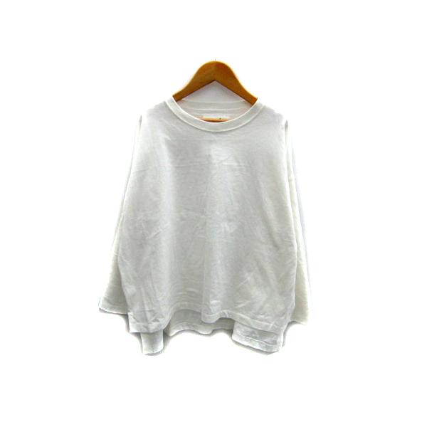 カームランカ Calm Lanka カットソー 長袖 ラウンドネック 無地 オーバーサイズ 白 ホワイト /SY47 レディース【表記サイズ】サイズ表記なし※実寸サイズをご確認ください。【実寸サイズ】肩幅：61cm　身幅：65cm　着丈：6...