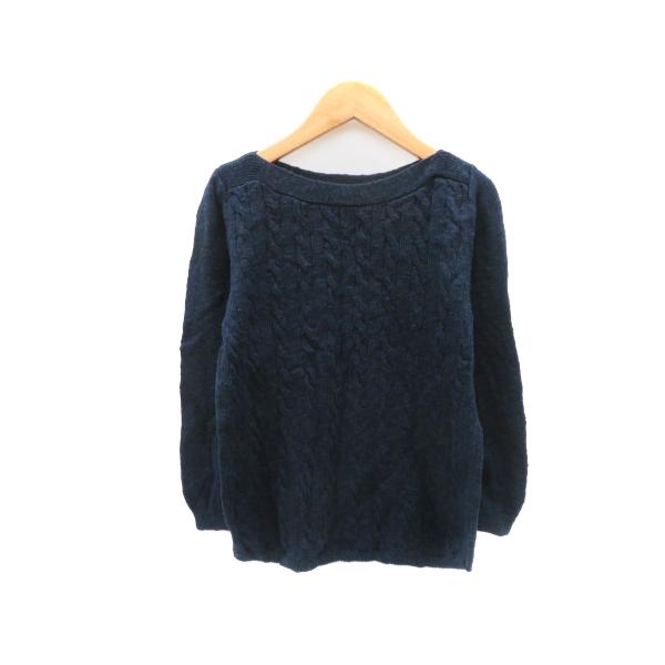 エニィスィス エニシス anySiS ニット カットソー 七分袖 ケーブル編み 麻 リネン混 2 紺 ネイビー /YK27 レディース【ブランド】エニィスィス エニシス anySiS【表記サイズ】2(日本サイズM相当)※実寸サイズをご確認く...