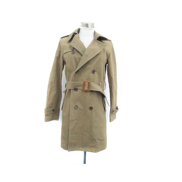 ティンクス クロウ Tinks Krow トレンチコート スプリングコート ロング丈 ライナー付き ベルト付き 38 M ベージュ /HO1 レディース【表記サイズ】38（日本Mサイズ相当）※実寸サイズをご確認ください。【実寸サイズ】肩幅：...