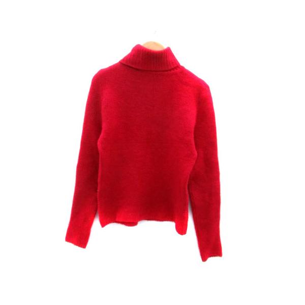 Sert les Desserts ニット セーター タートルネック 長袖 無地 赤 レッド /HO34 レディース【表記サイズ】表記なし※実寸サイズをご確認ください。【実寸サイズ】肩幅：32.5cm　身幅：38cm　着丈：53.3cm　袖...