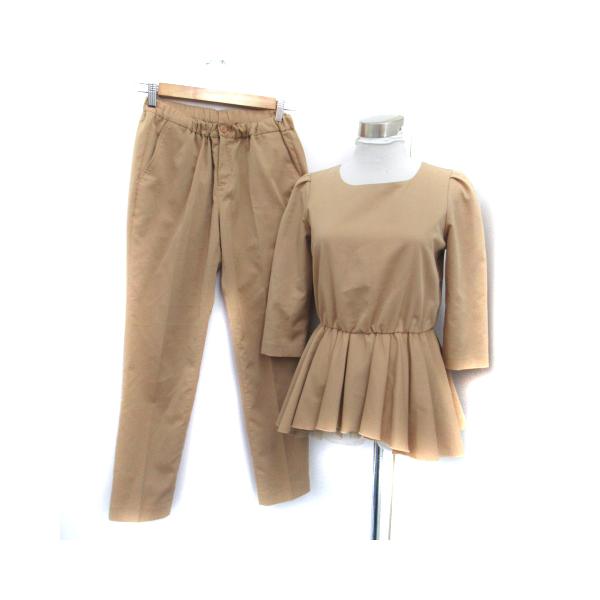 ジュエルチェンジズ アローズ セットアップ 上下 3点セット カットソー ペプラム チュール テーパードパンツ アンクル丈 38 M ベージュ【ブランド】ジュエルチェンジズ Jewel Changes アローズ【表記サイズ】38（日本サイズ...