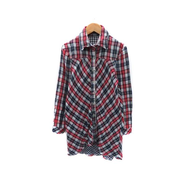 ブランシュール blancheurluxe チュニック シャツ 長袖 チェック柄 38 M マルチカラー 赤 レッド /YK22 レディース【表記サイズ】38(日本サイズM相当)※実寸サイズをご確認ください。【実寸サイズ】肩幅：37cm　身...