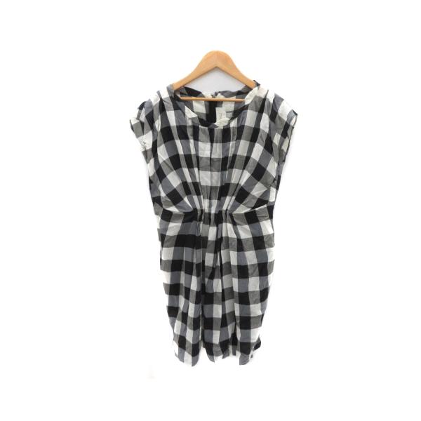 アンバリ AMBALI ワンピース ひざ丈 フレンチスリーブ ギンガムチェック柄 36 S 黒 ブラック /YK43 レディース【表記サイズ】36(日本サイズS相当)※実寸サイズをご確認ください。【実寸サイズ】身幅：43cm　着丈：85cm...