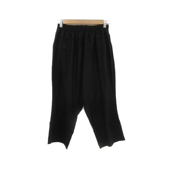 カドリールラングル qua・drille・rangle サルエルパンツ アンクル丈 麻 ラミー 1 黒 ブラック /YS6 レディース【表記サイズ】1※実寸サイズをご確認ください。【実寸サイズ】ウエスト：54〜cm　もも幅：28cm　裾幅：...