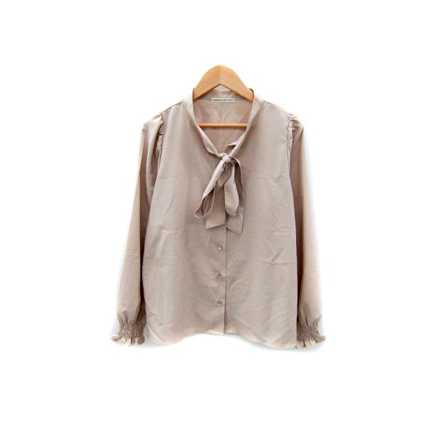 ナイスクラップ NICE CLAUP continuer de コンティニューデ ブラウス シャツ 長袖 リボンタイ 無地 ベージュ /SY40 レディース【ブランド】ナイスクラップ NICE CLAUP【表記サイズ】サイズ表記なし※実寸サ...