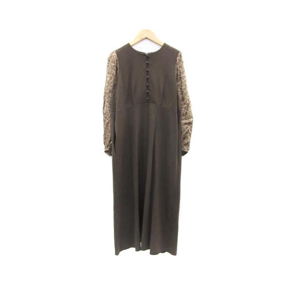 コムサ COMME CA ブロンドオフ BLANC D'OEUF ワンピース ロング丈 長袖 花柄 M〜L ブラウン 茶 /YM10 レディース【ブランド】コムサ COMME CA【表記サイズ】M〜L※実寸サイズをご確認ください。【実寸サイ...