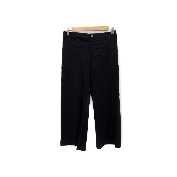 エレメントオブシンプルライフ element of SIMPLE LIFE ワイドパンツ アンクル丈 無地 11 紺 ネイビー /SY10 レディース【表記サイズ】11号※実寸サイズをご確認ください。【実寸サイズ】ウエスト：70cm　もも幅...