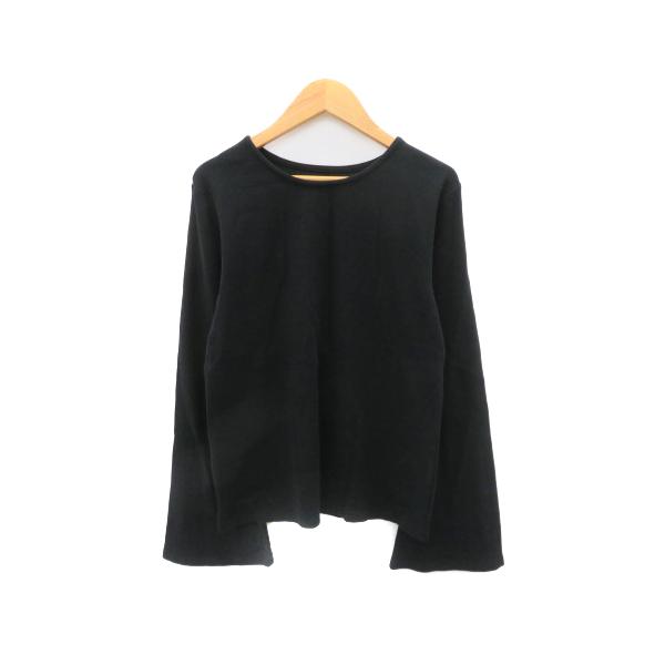 リエディ Re:EDIT カットソー 長袖 フレアスリーブ L 黒 ブラック /YK24 レディース【表記サイズ】L※実寸サイズをご確認ください。【実寸サイズ】肩幅：36cm　身幅：42cm　着丈：53cm　袖丈：60cm　　【素材】綿97...