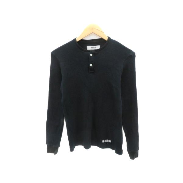 フィルコッド felkod カットソー 長袖 ヘンリーネック ワッフル生地 S 紺 ネイビー /YK27 メンズ【表記サイズ】S※実寸サイズをご確認ください。【実寸サイズ】肩幅：36cm　身幅：41cm　着丈：57.5cm　袖丈：57cm　...