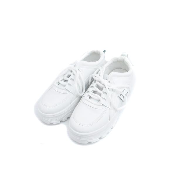 ミスナインティー MISS NINETY 厚底スニーカー ダッドシューズ ローカット フェイクレザー 38 24cm オフホワイト レディース【表記サイズ】38(日本24cm相当)※実寸サイズをご確認下さい。【実寸サイズ】最大幅：10cm　...