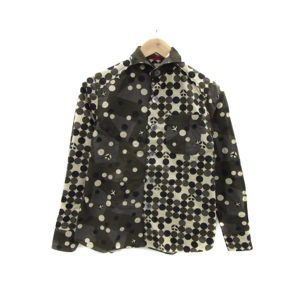 ストップオーバー stopover カジュアルシャツ ミリタリーシャツ 長袖 ドット柄 総柄 2 マルチカラー カーキ /YS20 メンズ【ブランド】ストップオーバー stopover【表記サイズ】2※実寸サイズをご確認ください。【実寸サイ...