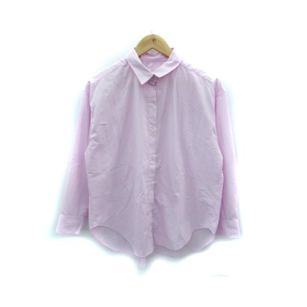 エルーラ Elura シャツ ブラウス 長袖 S オーバーサイズ ピンク /SM28 レディース【表記サイズ】S※実寸サイズをご確認ください。【実寸サイズ】肩幅：49cm　身幅：56cm　着丈：66cm　袖丈：48cm　　【素材】ポリエステ...