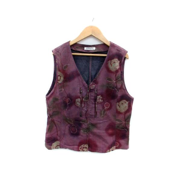 ウナパルテ UNA PARTE ジャケット ベスト ジップアップ 花柄 総柄 42 XL マルチカラー 紫 パープル /HO49 レディース【ブランド】ウナパルテ UNA PARTE【表記サイズ】42(日本XLサイズ相当)※実寸サイズをご確...