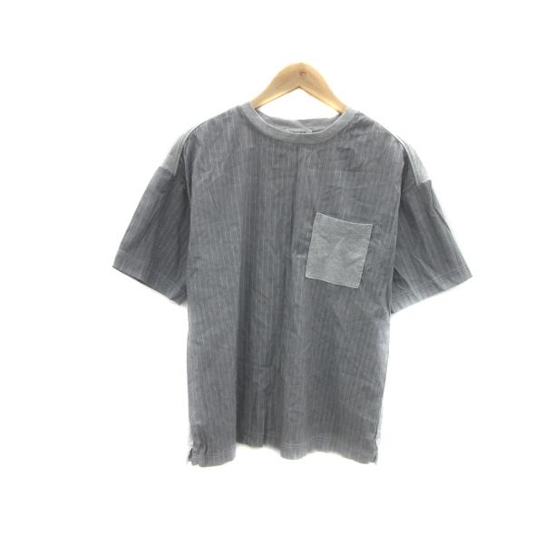 グローバルワーク GLOBAL WORK Tシャツ カットソー 半袖 ラウンドネック ストライプ柄 無地 切替 M グレー /YS12 メンズ【ブランド】グローバルワーク GLOBAL WORK【表記サイズ】M※実寸サイズをご確認ください。...