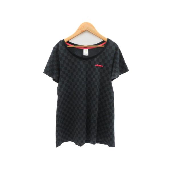 アディダスネオ adidas neo Tシャツ カットソー 半袖 ロゴ ブロックチェック柄 L 黒 ブラック /YK30 レディース【ブランド】アディダスネオ adidas neo【表記サイズ】L※実寸サイズをご確認ください。【実寸サイズ】...