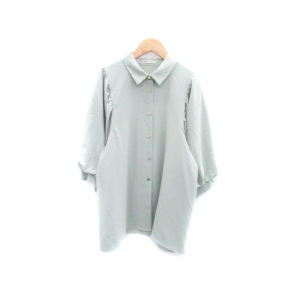 ナイスクラップ NICE CLAUP continuer de NICE CLAUP シャツ ブラウス 五分袖 パフスリーブ F ミントグリーン /HO45 レディース【ブランド】ナイスクラップ NICE CLAUP【表記サイズ】F※実寸サ...