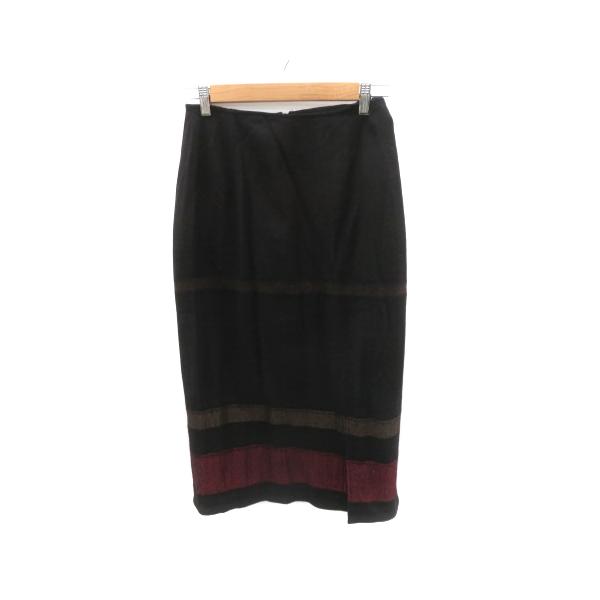 スタインボック STEINBOCK タイトスカート ロング丈 スリット 黒 ブラック /YK9 レディース【表記サイズ】サイズ表記なし※実寸サイズをご確認ください。【実寸サイズ】ウエスト：66cm　ヒップ：86cm　スカート丈：73.5cm...