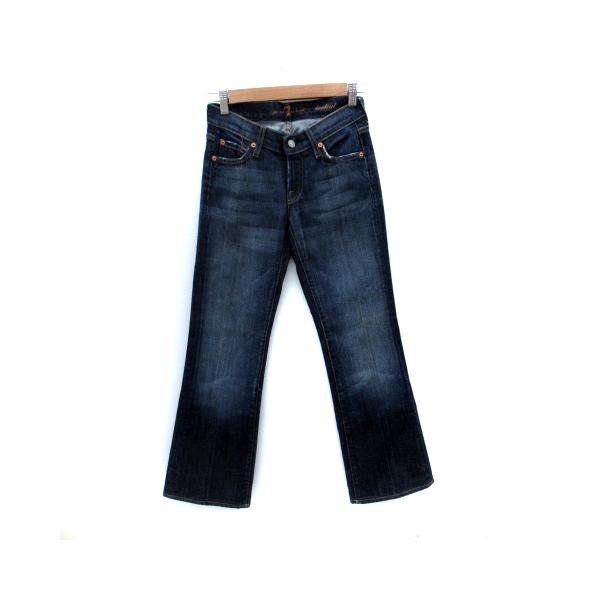 セブンフォー オールマンカインド 7 For All Mankind デニムパンツ ジーンズ ブーツカット ウォッシュ加工 24インチ 青 ブルー【表記サイズ】24インチ※実寸サイズをご確認ください。【実寸サイズ】ウエスト：62cm　もも幅...