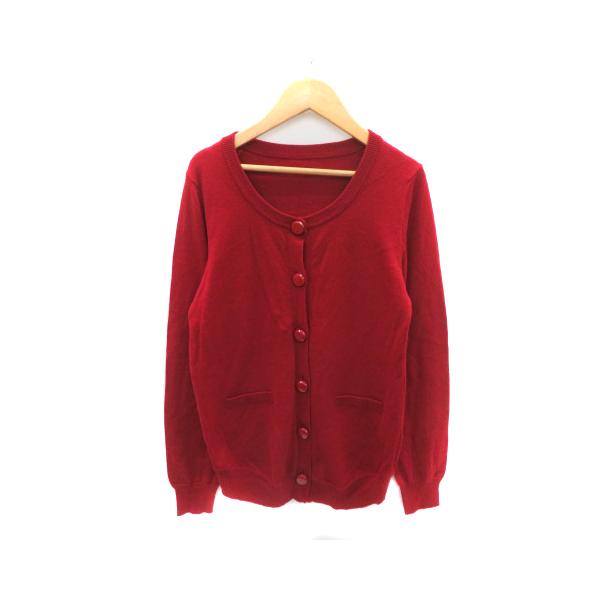 アンタイトル UNTITLED カーディガン ミドル丈 バックレース 2 赤 レッド /YK31 レディース【ブランド】アンタイトル UNTITLED【表記サイズ】2(日本サイズM相当)※実寸サイズをご確認ください。【実寸サイズ】肩幅：33...