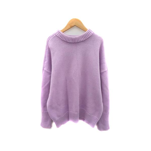 マウジー MOUSSY ニット セーター 長袖 F パープル /YK30 レディース【ブランド】マウジー MOUSSY【表記サイズ】F※実寸サイズをご確認ください。【実寸サイズ】身幅：65cm　着丈：58cm　ゆき丈：79cm　　【素材】コ...