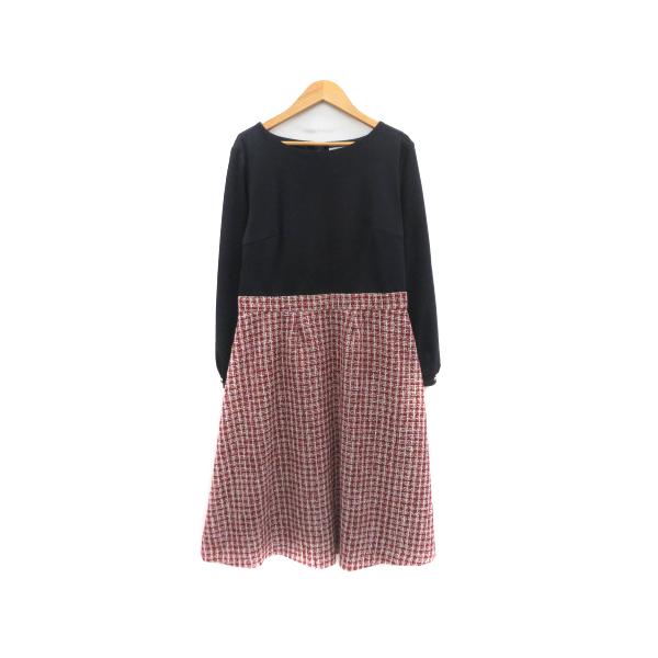 エニィスィス エニシス anySiS ワンピース ミモレ丈 長袖 切替 ツイード 3 マルチカラー 紺 ネイビー /YK27 レディース【ブランド】エニィスィス エニシス anySiS【表記サイズ】3(日本サイズL相当)※実寸サイズをご確認...