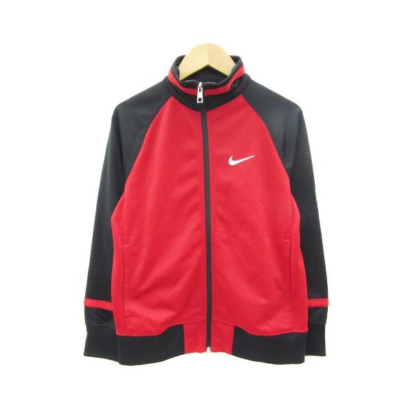 ナイキ NIKE ジャージ ジャケット ミドル丈 スタンドカラー ジップアップ 刺繍 M レッド 赤 ブラック 黒 /YM27 男の子 キッズ【ブランド】ナイキ NIKE【表記サイズ】M※実寸サイズをご確認ください。【実寸サイズ】身幅：43...