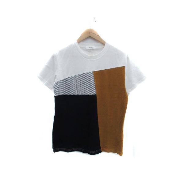 未使用品 ザショップティーケー THE SHOP TK Tシャツ カットソー クルーネック 半袖 切替 M マルチカラー オフホワイト /HO13 メンズ【ブランド】ザショップティーケー THE SHOP TK【表記サイズ】M※実寸サイズを...