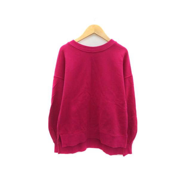 プラステ PLST トレーナー スウェット 長袖 M マゼンタ /YK27 レディース【ブランド】プラステ PLST【表記サイズ】M※実寸サイズをご確認ください。【実寸サイズ】肩幅：57cm　身幅：49cm　着丈：56.5cm　袖丈：47....