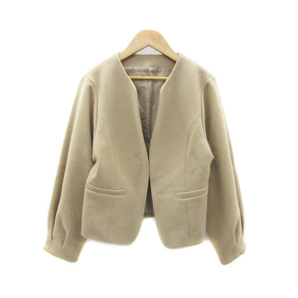 カールパークレーン KarL Park Lane ノーカラージャケット ミドル丈 総裏地 5 ブラウン 茶 /YM25 レディース【ブランド】カールパークレーン KarL Park Lane【表記サイズ】5※実寸サイズをご確認ください。【実...