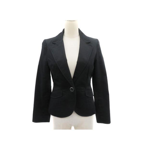 ミミカ ｍimica テーラードジャケット ミドル丈 総裏地 シングルボタン 38 M 黒 ブラック /YK15 レディース【表記サイズ】38(日本サイズM相当)※実寸サイズをご確認ください。【実寸サイズ】肩幅：36.5cm　身幅：43.5...