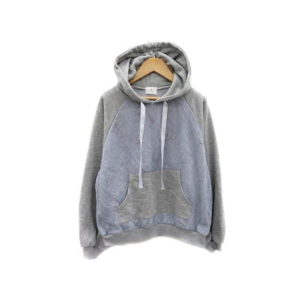 メリージェニー merry jenny パーカー スウェット プルオーバー 切替 F グレー ライトブルー /YK35 レディース【ブランド】メリージェニー merry jenny【表記サイズ】F※実寸サイズをご確認ください。【実寸サイズ】...