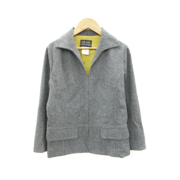 パークラミュー PARC LAMU ステンカラージャケット ミドル丈 総裏地 ウール 2 グレー /YM18 レディース【ブランド】パークラミュー PARC LAMU【表記サイズ】2※実寸サイズをご確認ください。【実寸サイズ】肩幅：36.5...