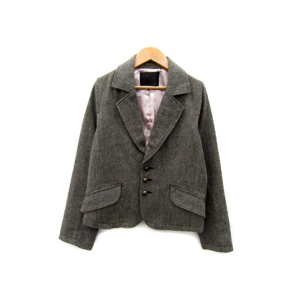 キリウォッチ テーラードジャケット ミドル丈 ダイアゴナルストライプ柄 シングルボタン 総裏地 ウール ベージュ 黒 /SY33 レディース【ブランド】キリウォッチ KILI WATCH【表記サイズ】サイズ表記なし※実寸サイズをご確認くださ...