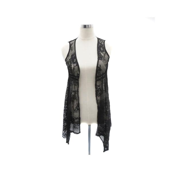 未使用品 リエンダ rienda ベスト ジレ ミドル丈 前開き レース F 黒 ブラック /YK30 レディース【ブランド】リエンダ rienda【表記サイズ】F※実寸サイズをご確認ください。【実寸サイズ】身幅：46cm　着丈：67cm　...