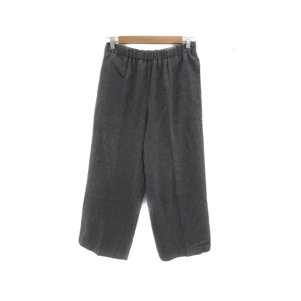 パンドル PEINDRE ワイドスラックスパンツ アンクル丈 無地 グレー /YS4 レディース【表記サイズ】※実寸サイズをご確認ください。【実寸サイズ】ウエスト：56〜cm　もも幅：28cm　裾幅：25cm　股上：30cm　股下：61cm...