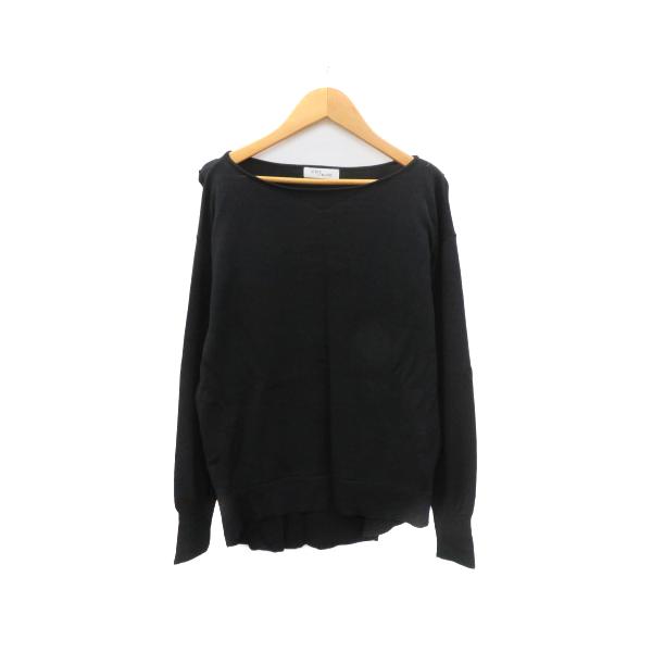 ステートオブマインド STATE OF MIND ニット カットソー 長袖 S 黒 ブラック /YK29 レディース【表記サイズ】S※実寸サイズをご確認ください。【実寸サイズ】肩幅：47cm　身幅：48cm　着丈：61cm　袖丈：49.5c...