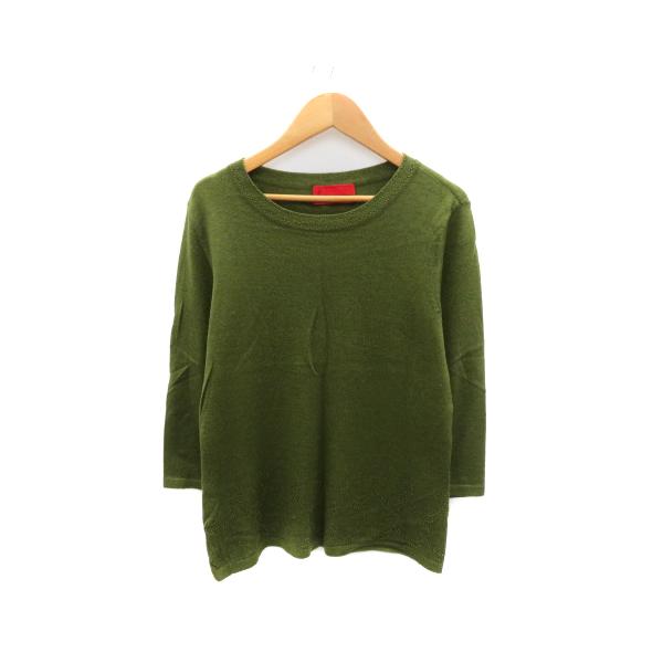 ロベルタディカメリーノ Roberta di Camerino ニット カットソー 七分袖 ビーズ 40 L カーキ /YK27 レディース【ブランド】ロベルタディカメリーノ Roberta di Camerino【表記サイズ】40(日本サ...