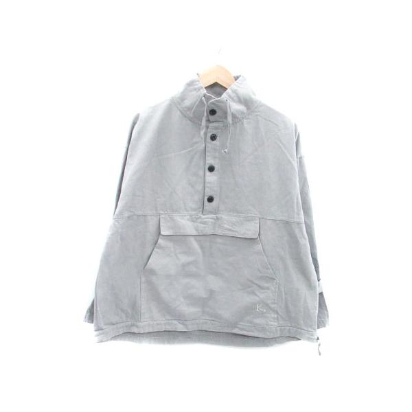 カケラ&amp;トランクイル KAKELA&amp;TRANQUIL アウター ブルゾンジャケット スタンドカラー プルオーバー 刺繍 F グレー /HO36 レディース【表記サイズ】F※実寸サイズをご確認下さい。【実寸サイズ】肩幅：58c...