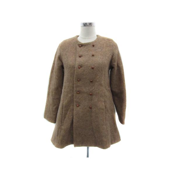 エルマフロディット Hermaphrodite ノーカラーコート ミドル丈 ダブルボタン 麻 リネン混 2 ベージュ /YS24 レディース【ブランド】エルマフロディット Hermaphrodite【表記サイズ】2※実寸サイズをご確認くださ...