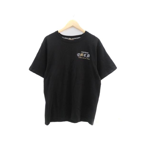 MCD MORE CORE DIVISION Tシャツ カットソー 半袖 ロゴプリント XXL 黒 ブラック /YK29  メンズ【表記サイズ】XXL※実寸サイズをご確認ください。【実寸サイズ】肩幅：48cm　身幅：54cm　着丈：73cm...