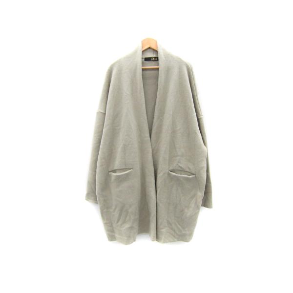 スカディー Squady コート コーディガン ロング丈 前開き 無地 2 グレー /SY7 レディース【表記サイズ】2（日本サイズM相当）※実寸サイズをご確認ください。【実寸サイズ】肩幅：72cm　身幅：67cm　袖丈：46cm　着丈：8...